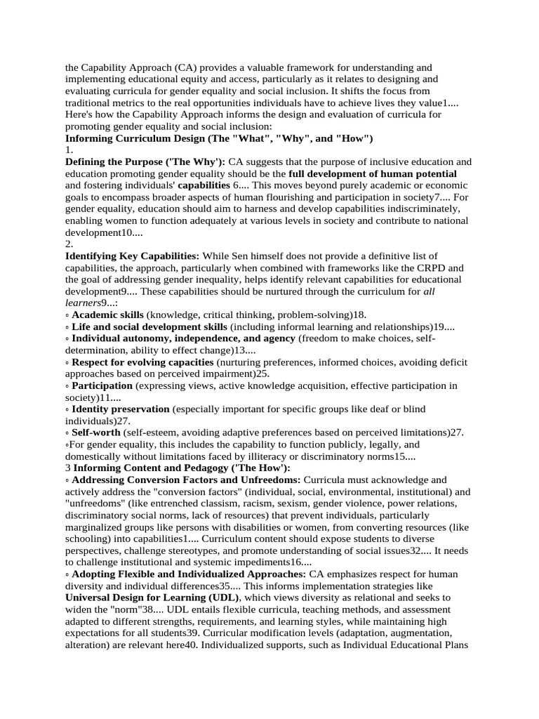 The Capability Approach Refer | PDF | Curriculum | Accessibility