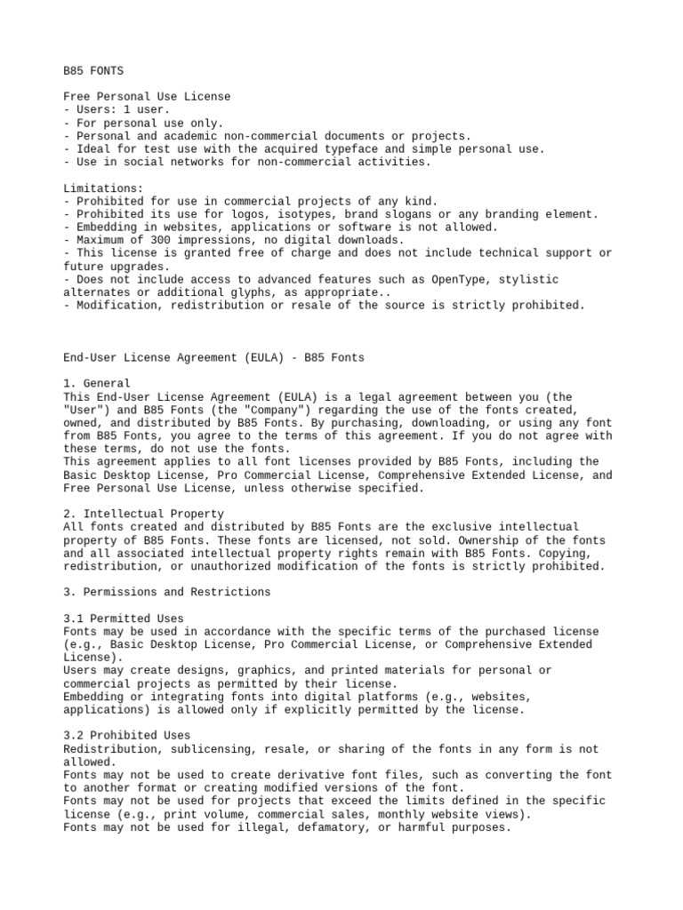 Free Personal Use EULA Read Me | PDF | Indemnity