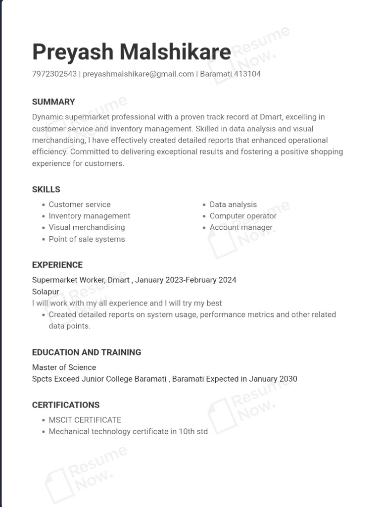 Resume Preyash | PDF