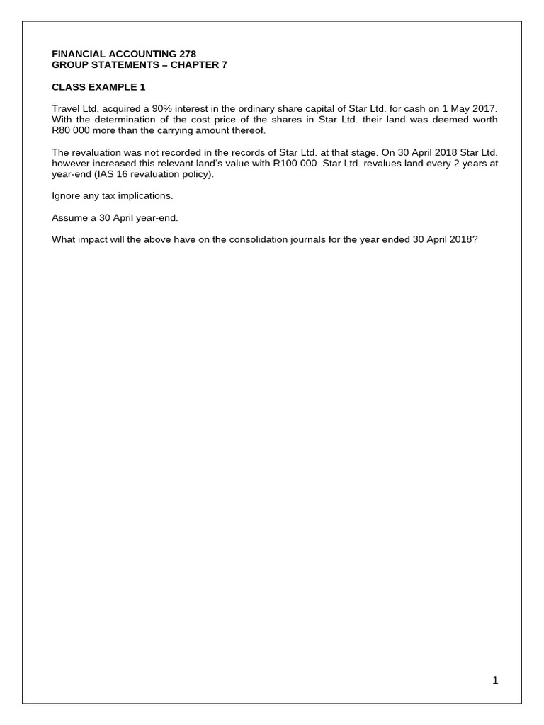 1 - Class Examples - Chapter 7 | PDF | Equity (Finance) | Income Statement