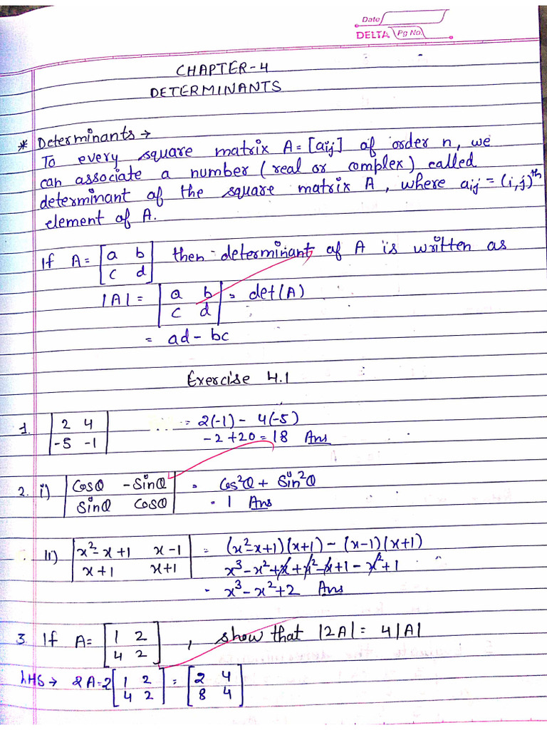 Determinants Pdf