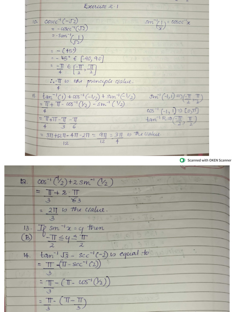 Inverse Trigonometric Functions Part-3 | PDF