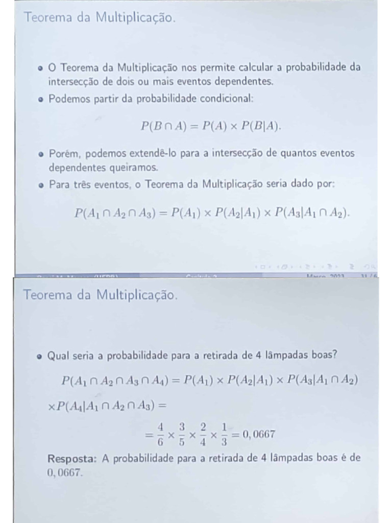 Modelos - Multiplicação - Prob. Total - Bayes e Naive Bayes | PDF