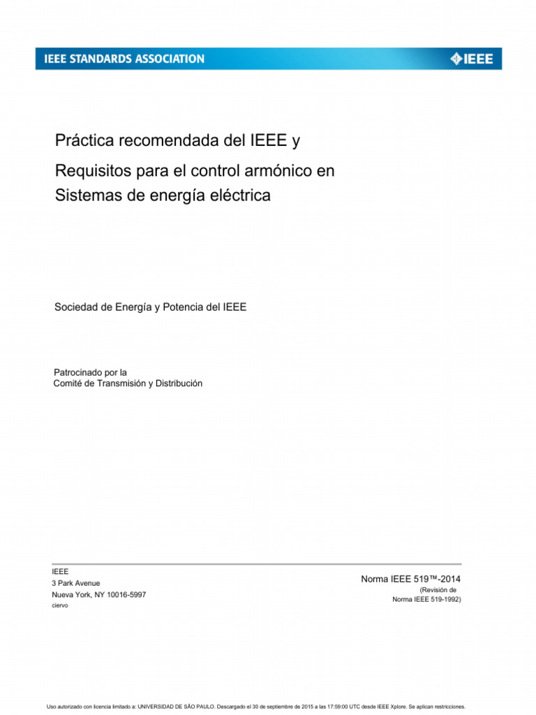 Control Armónico según IEEE 519 | PDF | Corriente alterna | Energia ...