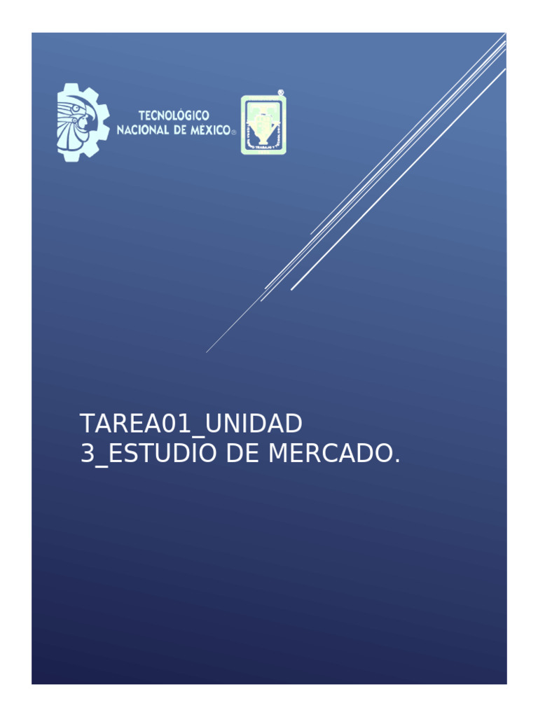 Tarea01_Unidad 3_Estudio de Mercado. | PDF | Segmentación de mercado | Marketing