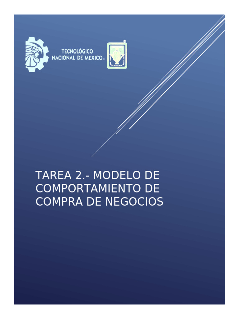 Tarea 2. - Modelo de Comportamiento de Compra de Negocios | PDF | Producto (Negocio) | Marca
