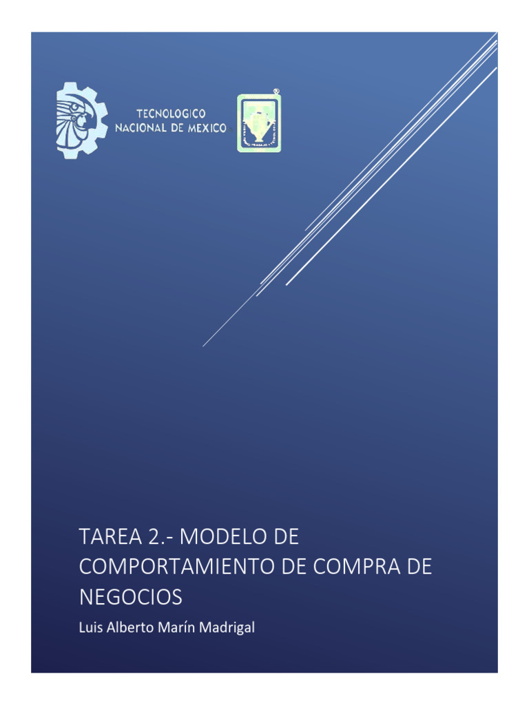 Tarea 2. - Modelo de Comportamiento de Compra de Negocios | PDF | Marca | Negocios económicos