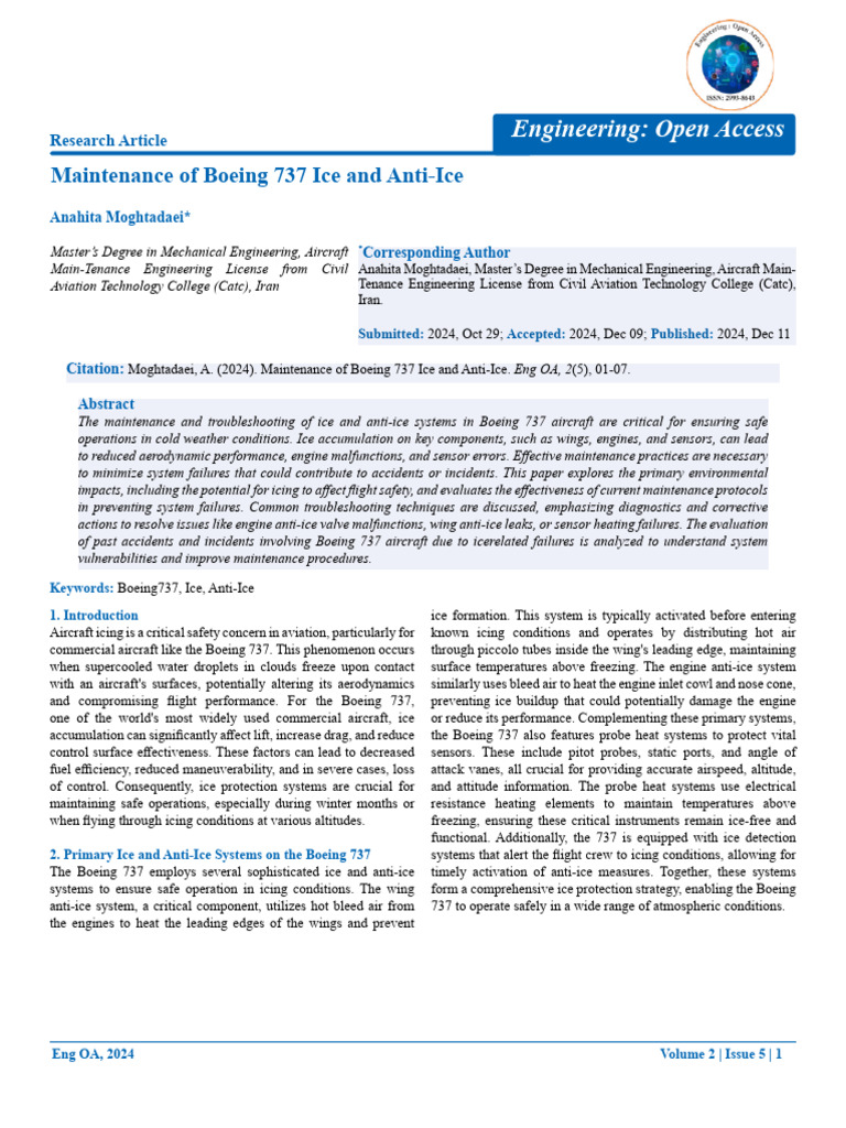 Boeing 737 Ice Maintenance Guide | PDF | Cloud | Aviation