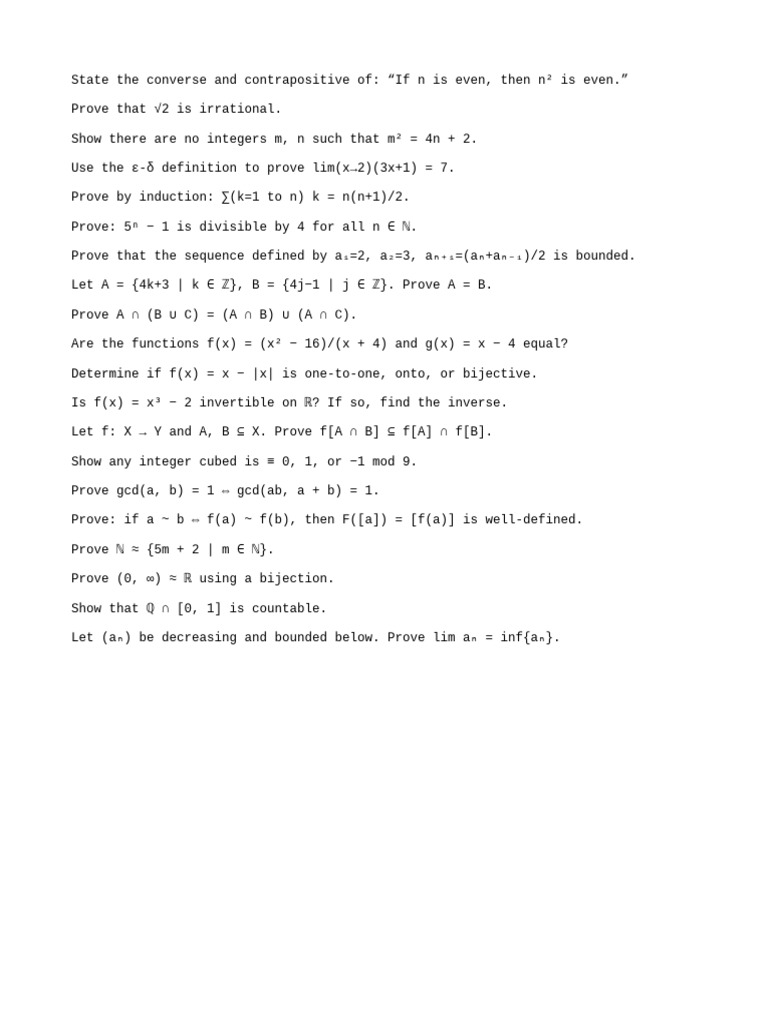 Discrete Math Final Practice Problems | PDF