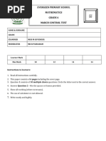 Grade 6 Term 1 Maths Test 2025 | PDF