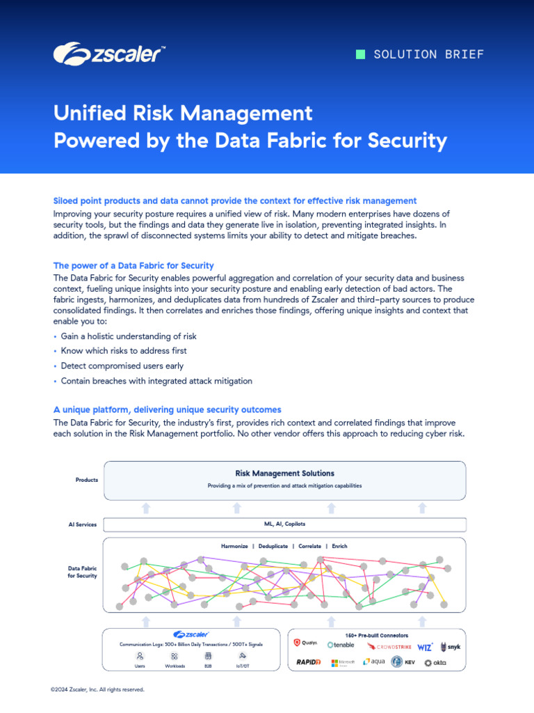 3 - Unified-Risk-Management-Powered-By-Data-Fabric | PDF | Security | Computer Security