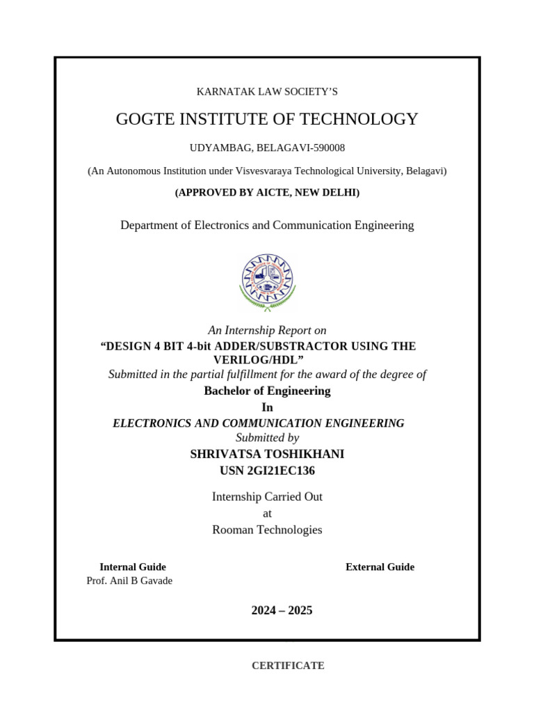 3.UG Internship Report Format-REVISED | PDF | Computing | Computer Programming