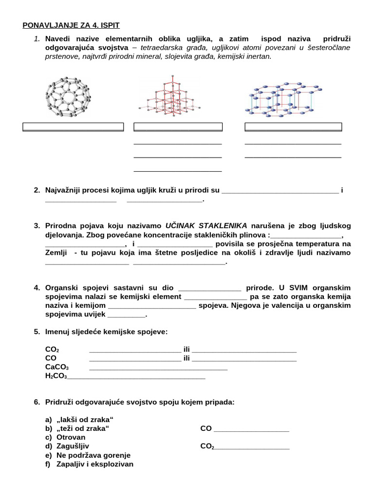 Ponavljanje Za Ispit - 8.razred | PDF