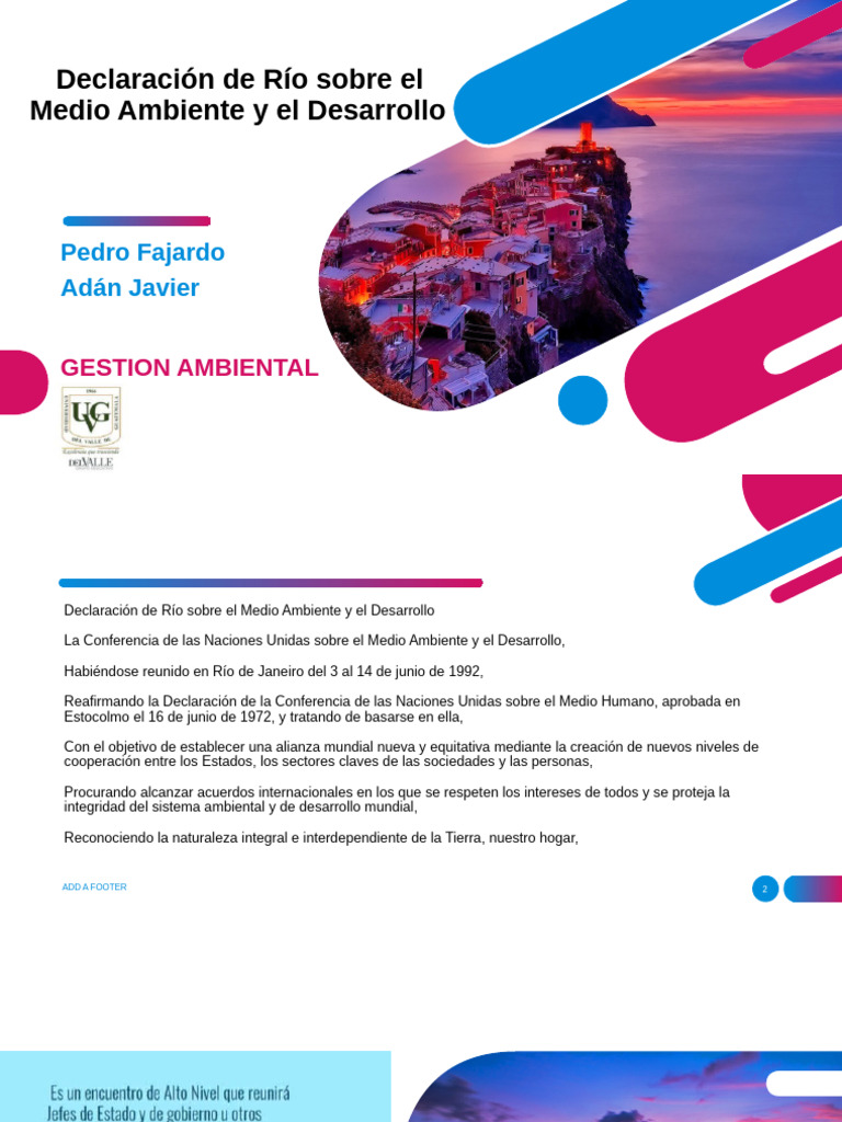 Declaración de Río Sobre El Medio Ambiente Rio | PDF