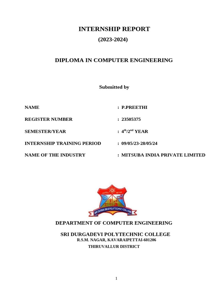 MITSUBA INTENSHIP FINAL | PDF | Electric Motor | Electrical Engineering