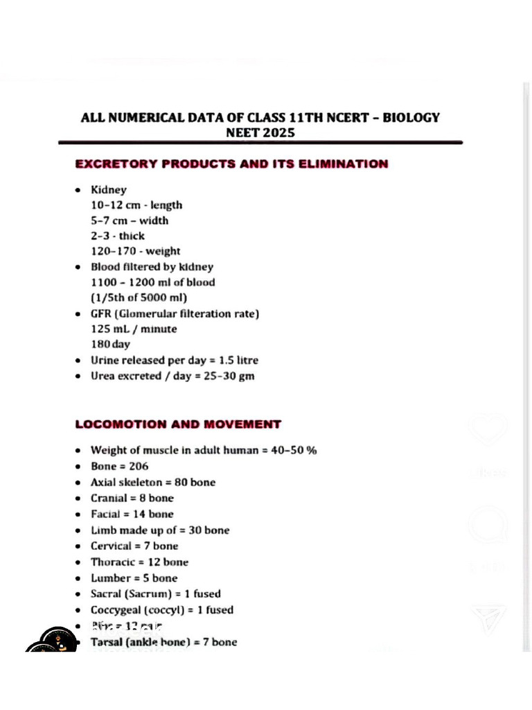 Bio Numericals | PDF