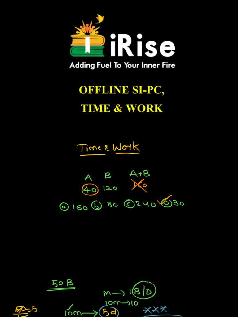 Time & Work Class 1-32 | PDF