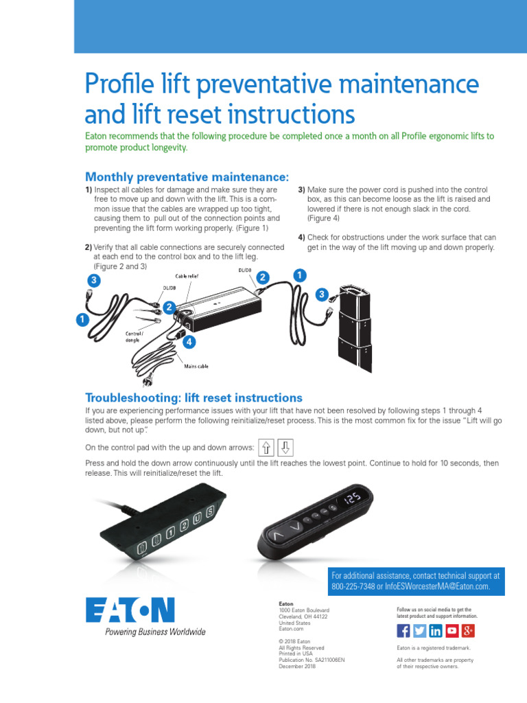 Profile Lift Preventative Maintenance and Lift Reset Instructions ...