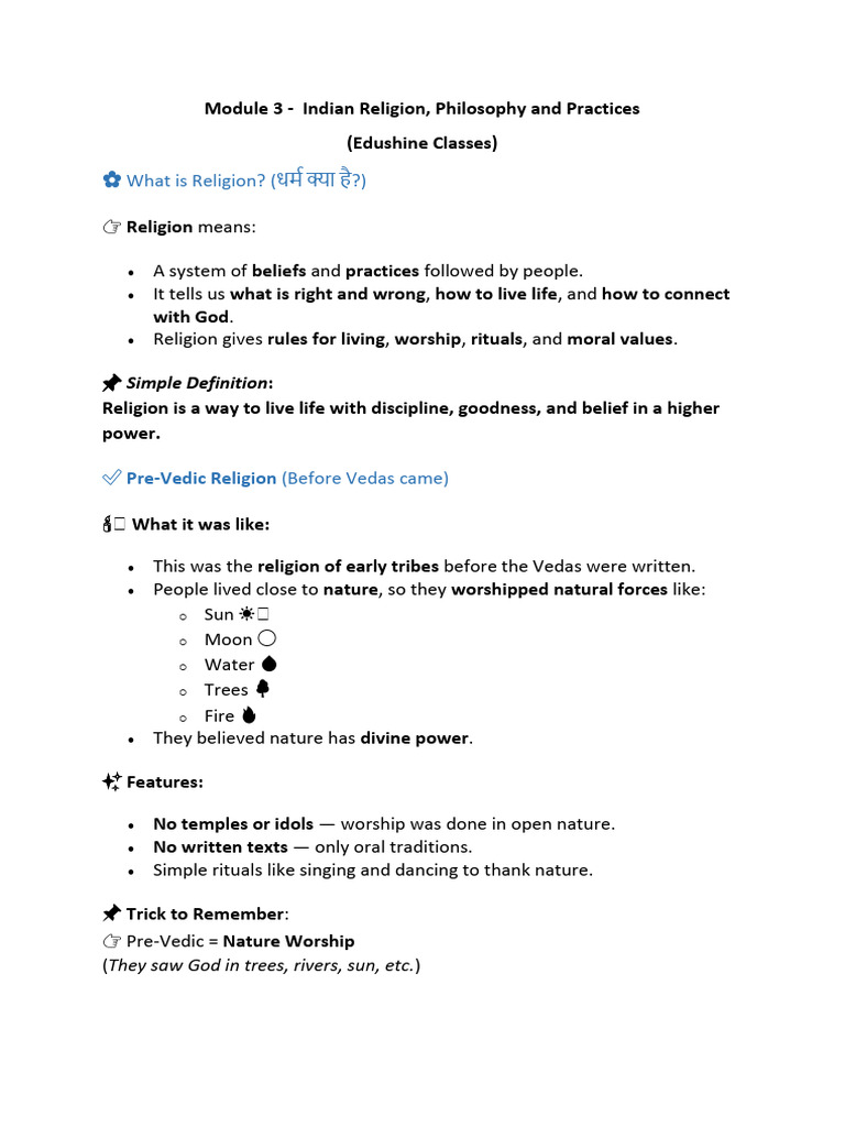 ITCS Unit 3 Edushine Classes Easy Notes | PDF | Bhakti Movement | Ātman ...