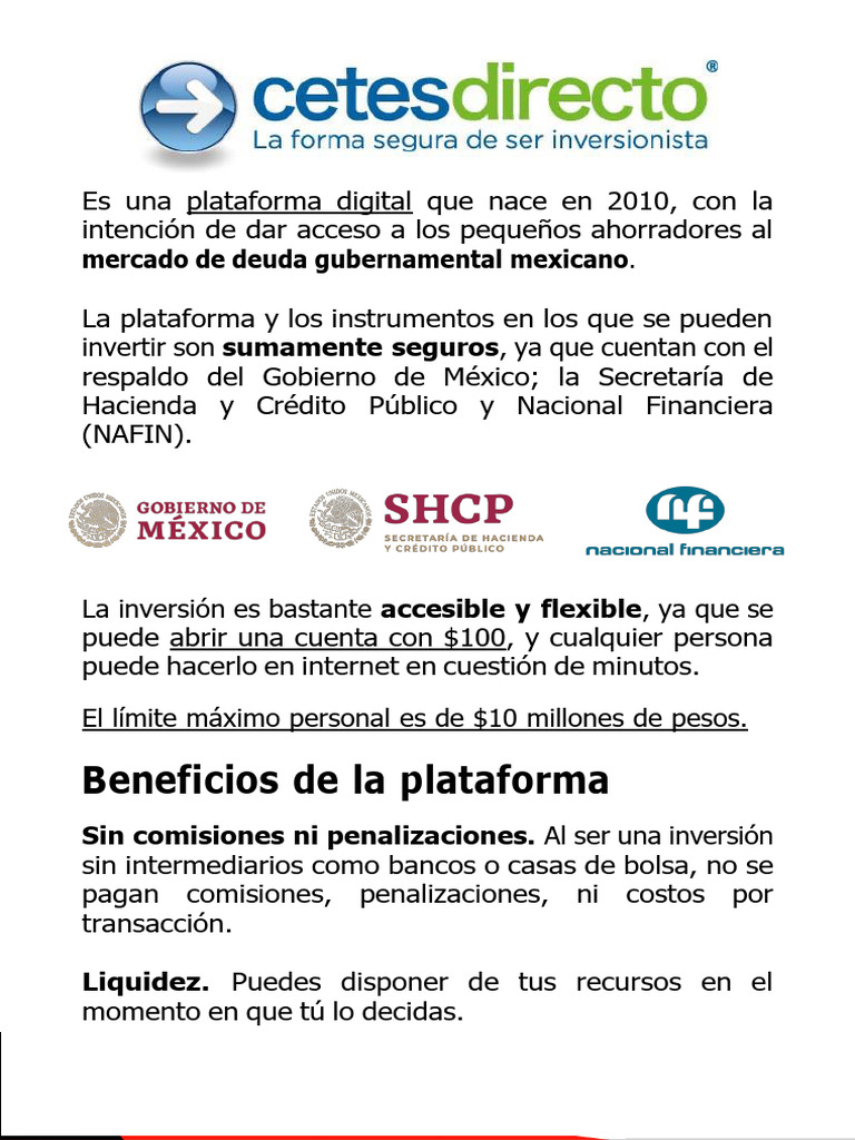 Cetesdirecto | PDF | Inversiones | Interés