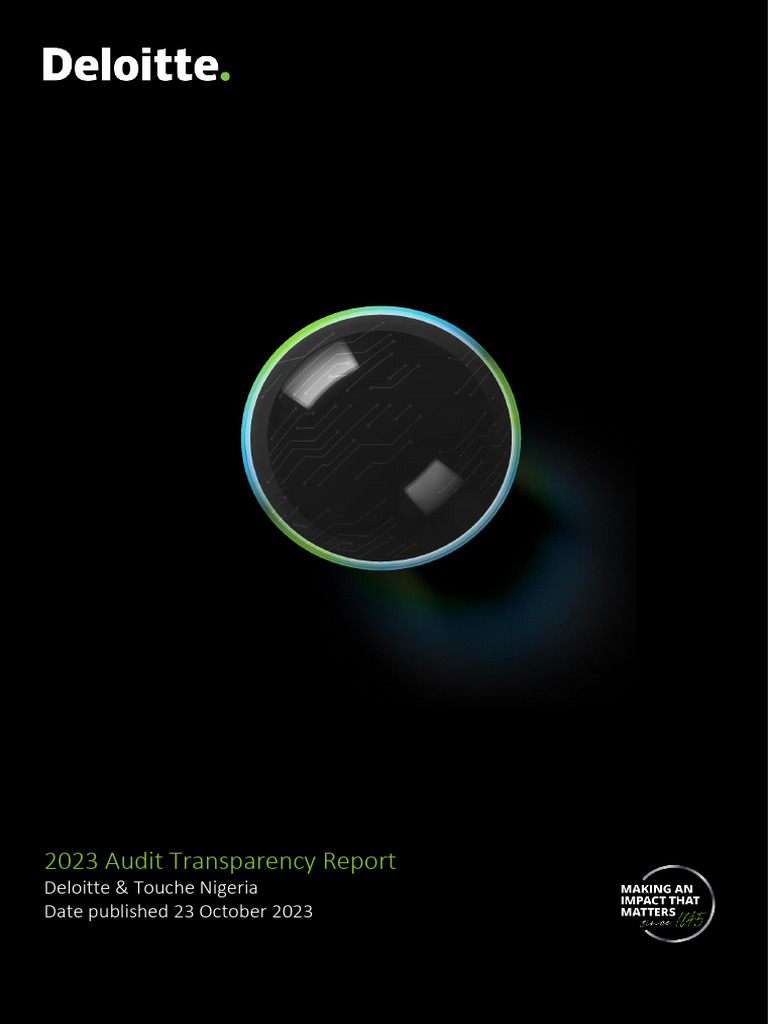 Deloitte Nigeria Audit Transparency 2023 | PDF | Audit | Governance