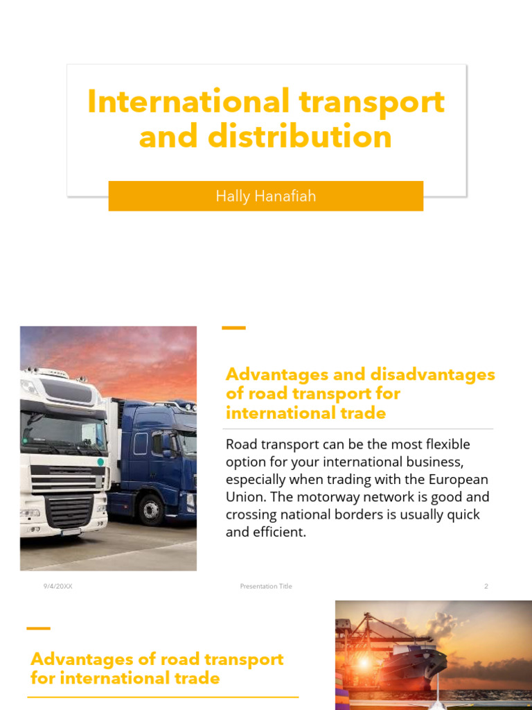Road Transport in International Trade | PDF | Transport | Road Transport