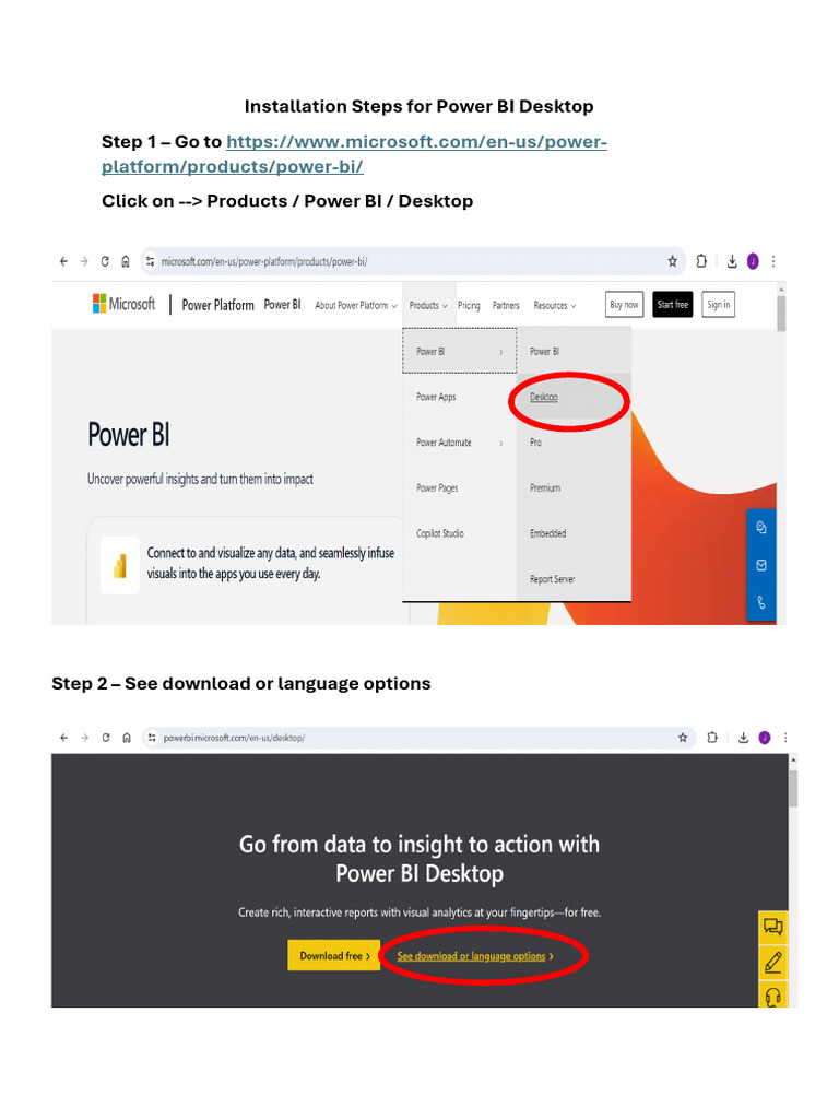 Installation StepsDesktop Install Gudie For Power BI Desktop | PDF