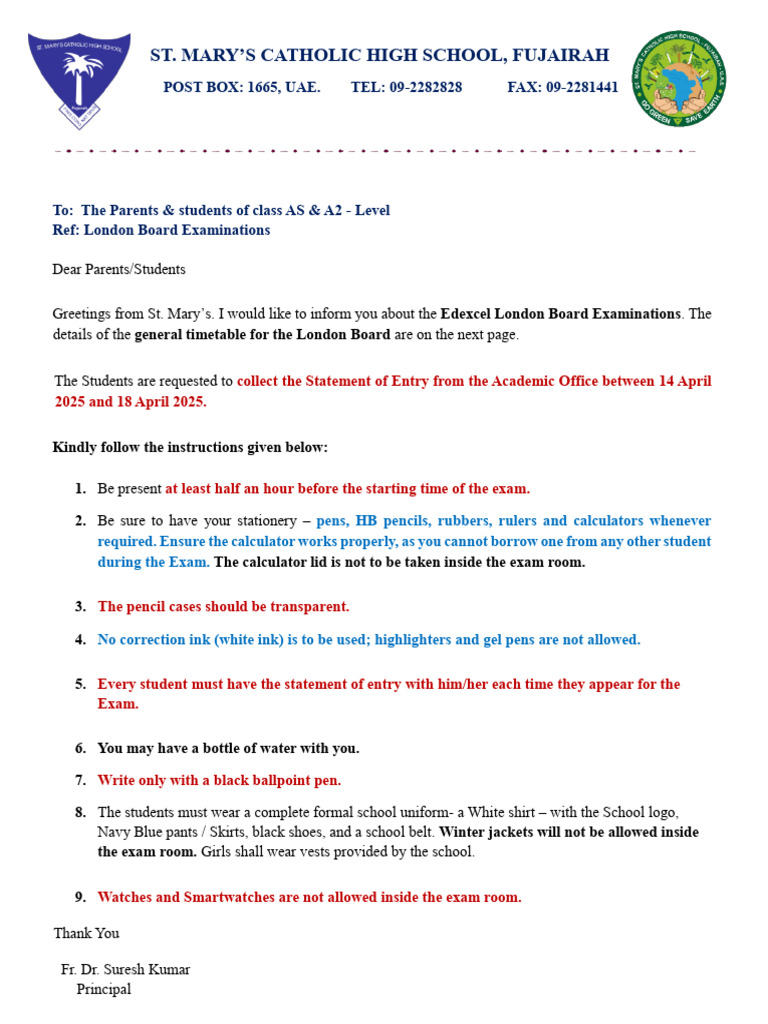 IAS & IAL EDEXCEL BOARD EXAM TIMETABLE May & June 2025-1 | PDF ...