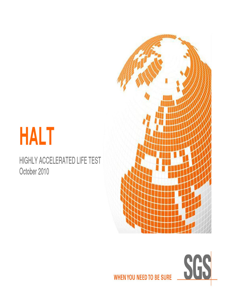 Sgs Reliability Halt Hass PPT en 10 v1 | PDF | Temperature | Mechanical ...