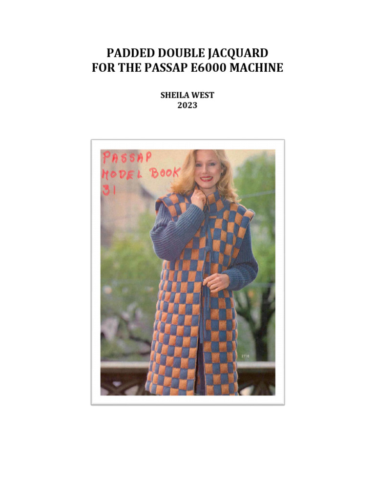 Padded Double Jacquard for E6000 | PDF | Knitting | Quilting