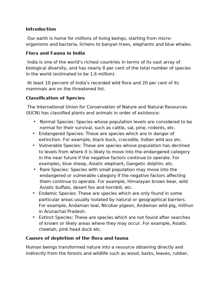 Notes of Forest and Wildlife Resources | PDF | Endangered Species ...