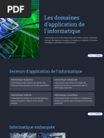 Les Domaines Dapplication de Linformatique 1 | PDF | Informatique | Application