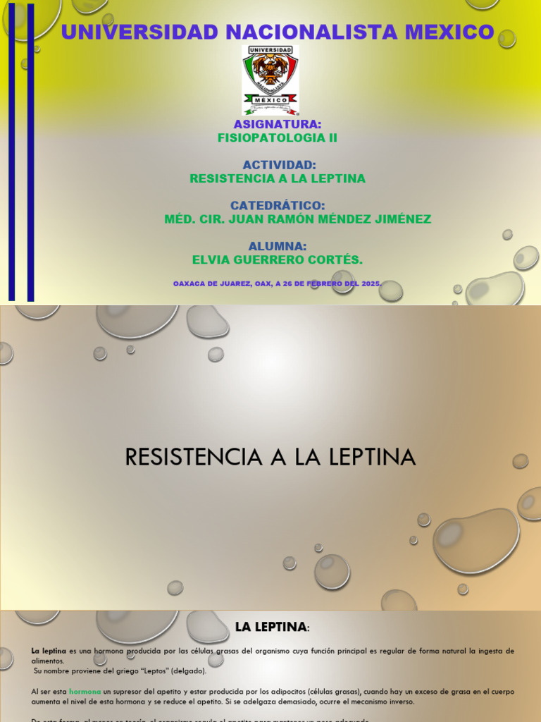 Resistencia a la leptina | PDF | Leptina | Tejido adiposo