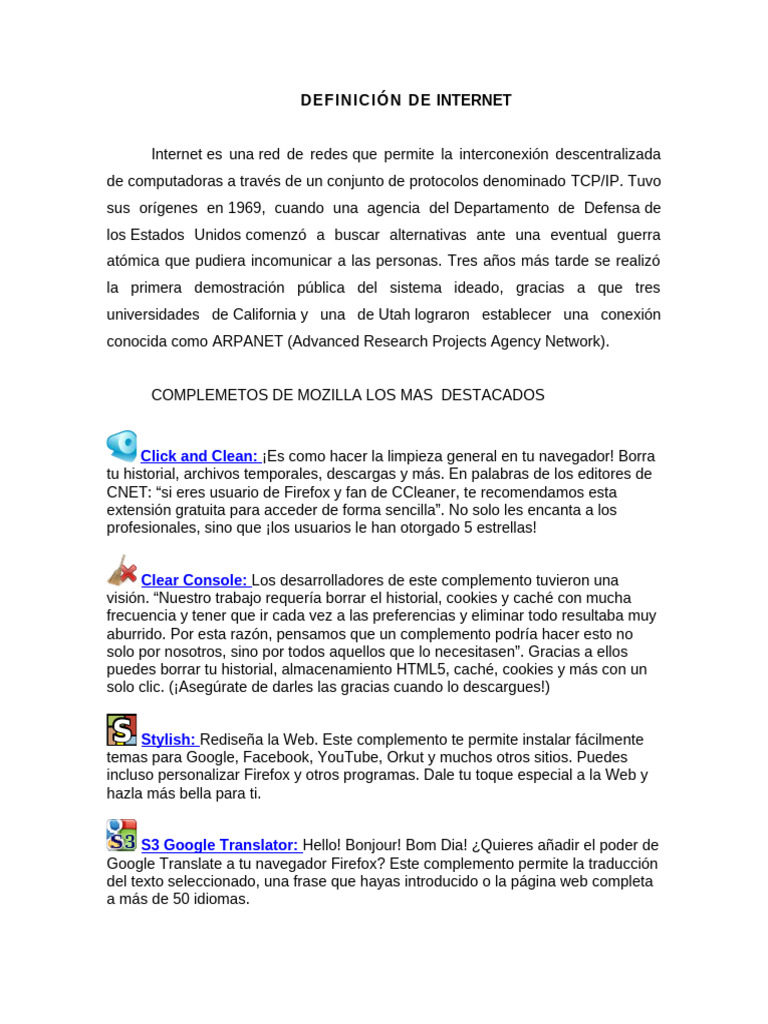 Definición de Internet | PDF