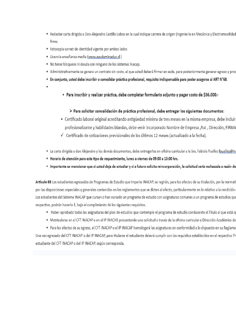 requisitos validacion | PDF