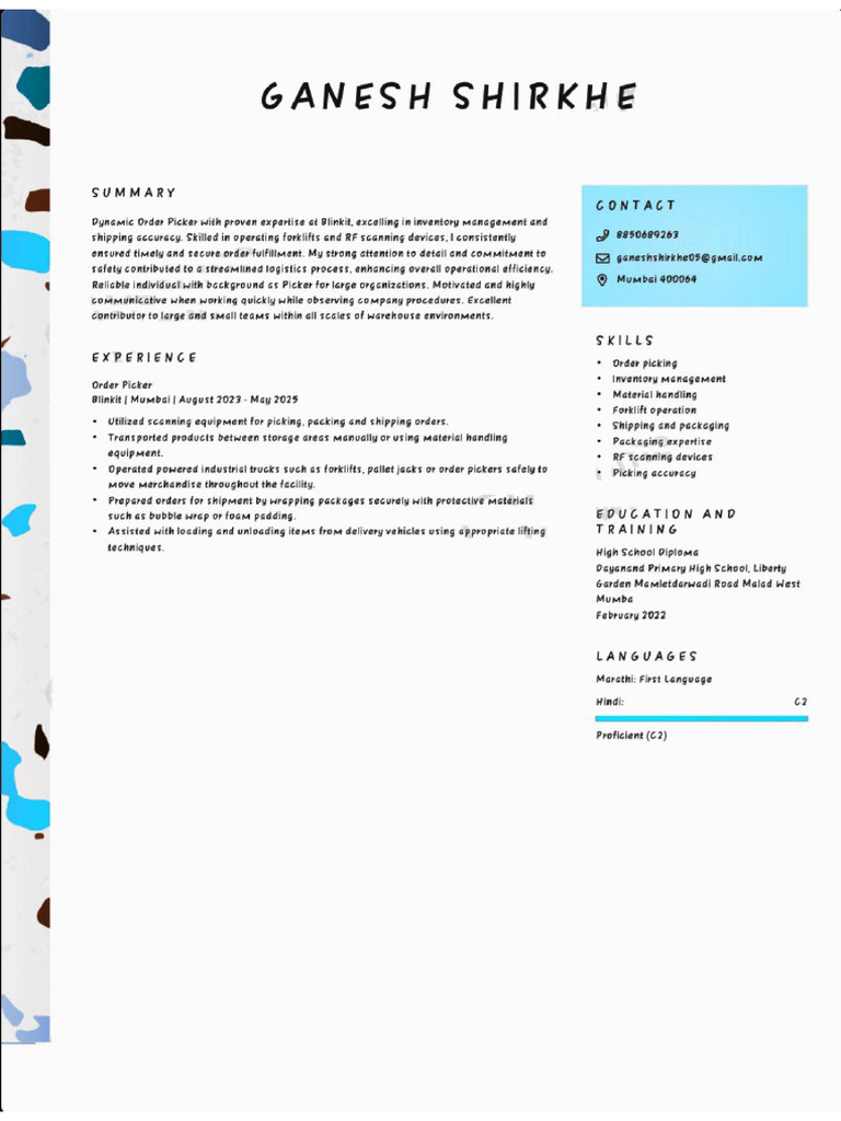 Ganesh's Resume | PDF