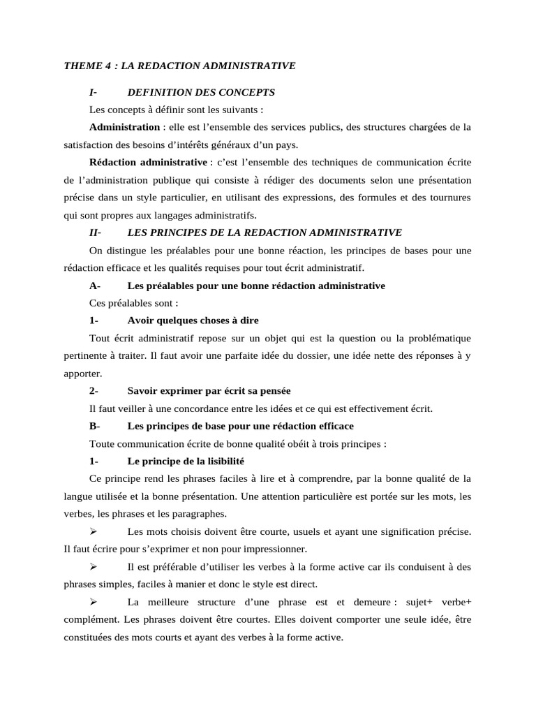 Principes de la Rédaction Administrative | PDF | Linguistique