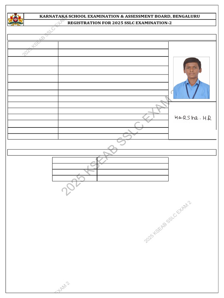 SSLC Exam Registration 2025 Details | PDF