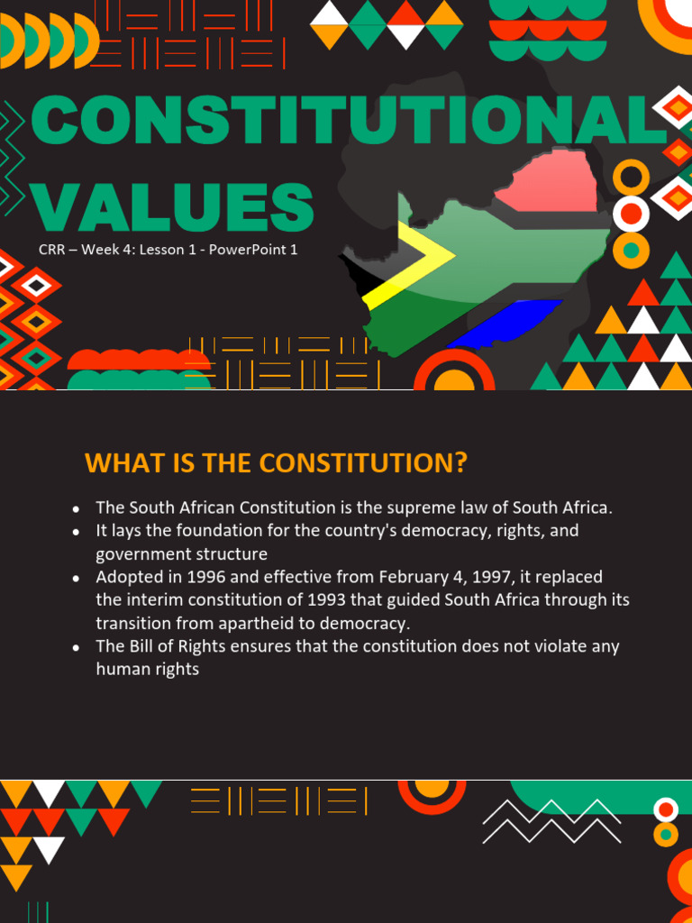 Constitutional Values in South Africa | PDF | Social Psychology | Justice