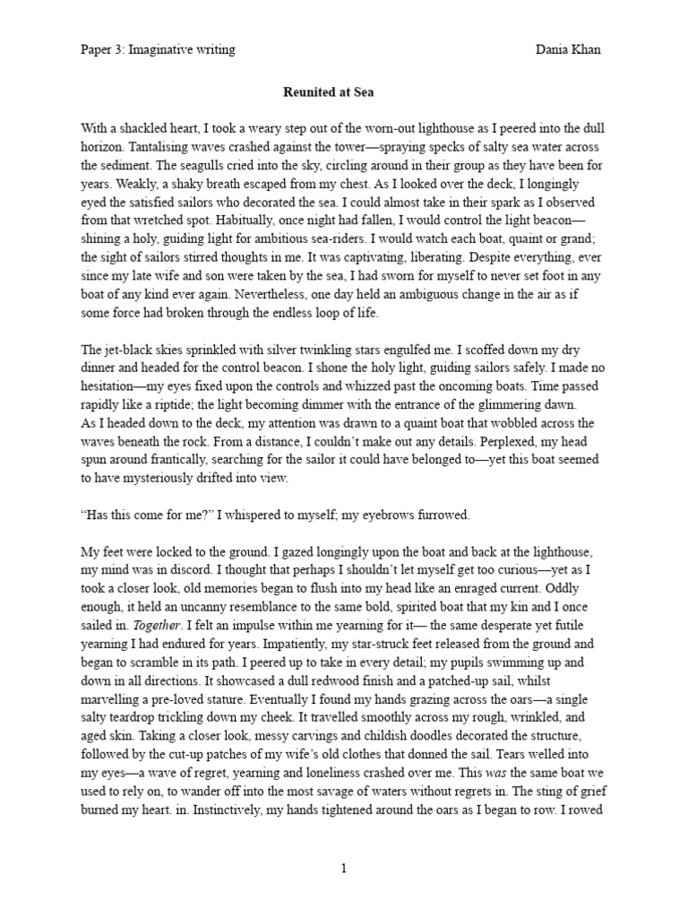 Edexcel Igcse English Language - Creative Writing | PDF