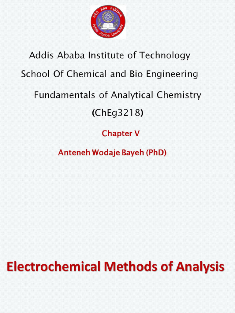 5.electrochemical Methods of Analysis Revised | PDF