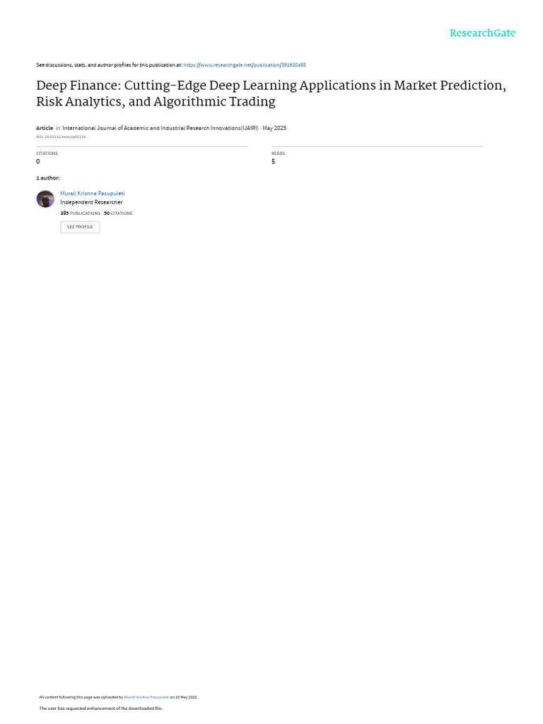 DownloadFull TextResearchPaperPDFPp.29 41 - Signed | PDF | Deep Learning | Forecasting
