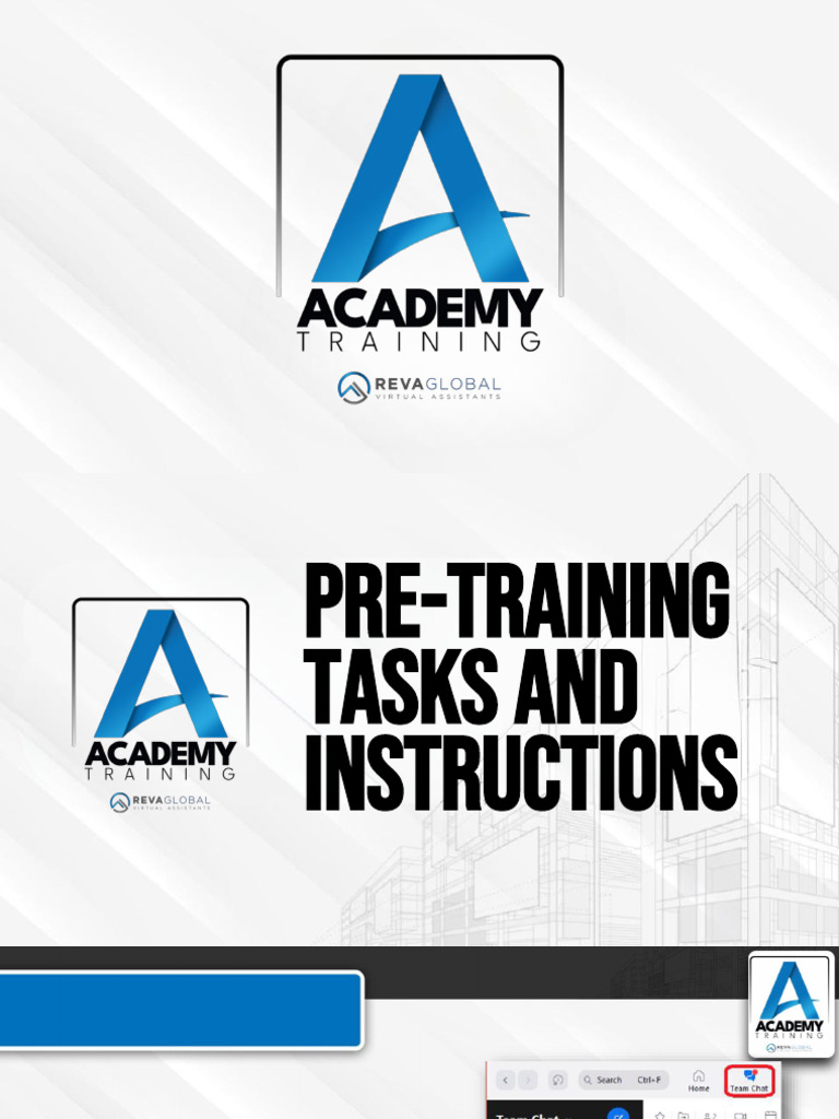 Pre-Training Tasks and Instructions | PDF | Digital Technology ...
