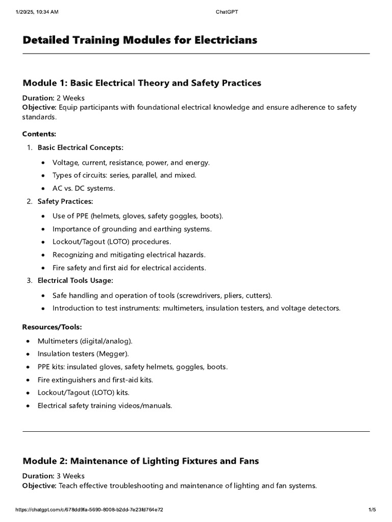 ChatGPT Training Modules | PDF