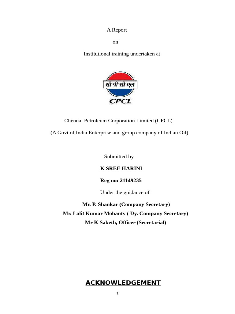 About CPCL | PDF | Business | Economies