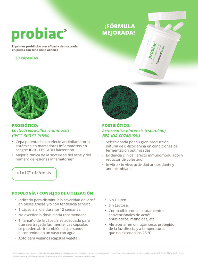 Probiac: Probiótico Eficaz para el Acné | PDF | Placebo | Medicina CLINICA