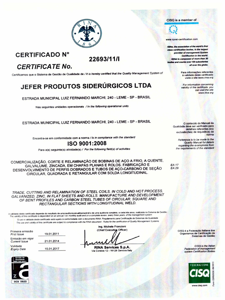 Certificados | PDF