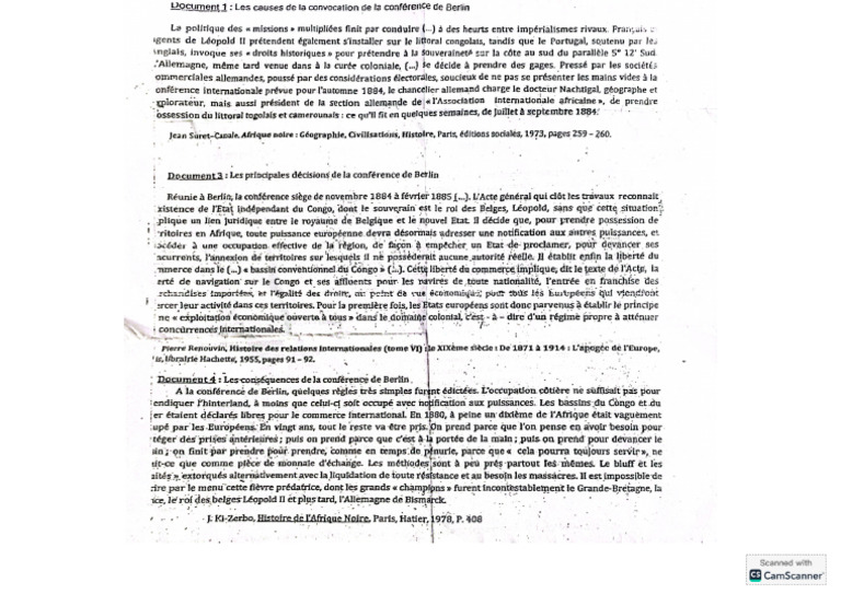 Conférence de Berlin | PDF
