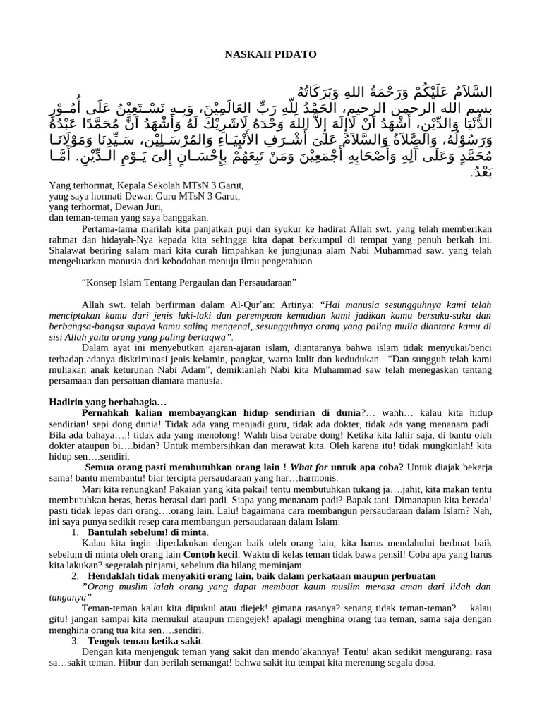 Etika Pergaulan dalam Islam | PDF