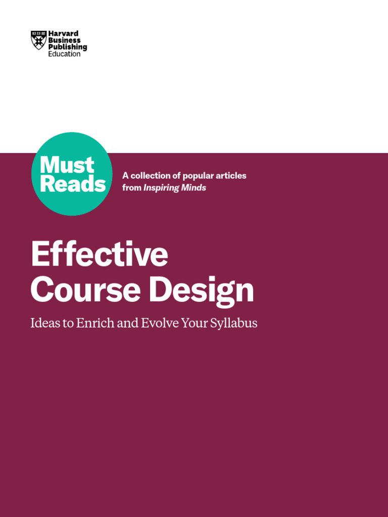 HBP Effective Course Design | PDF | Procedural Knowledge | Artificial Intelligence